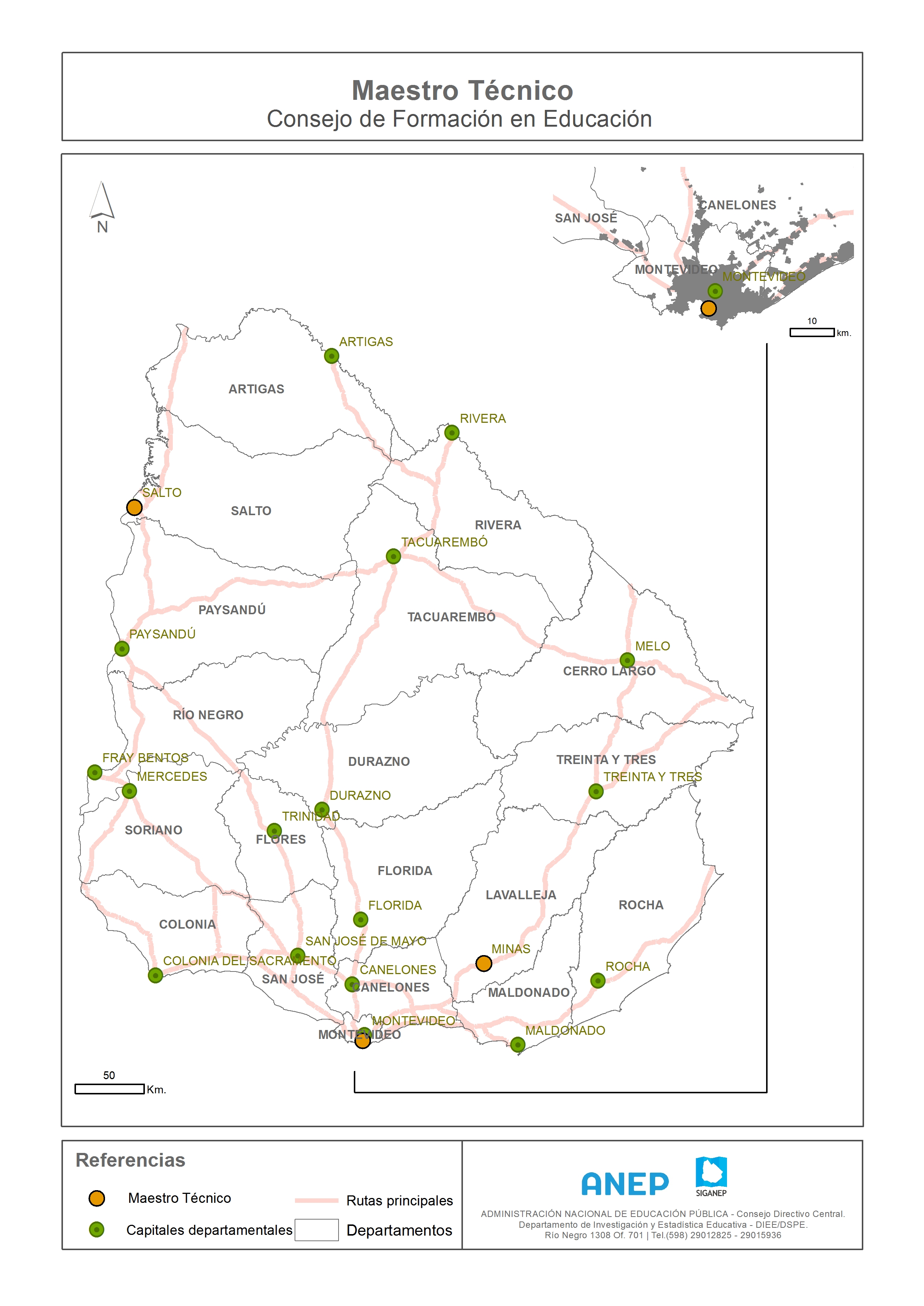 Maestro Técnico - mapa | pcentrales.anep.edu.uy